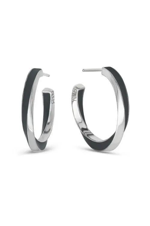 NABS AND BABS Lilo Color Petite Hoops - Black