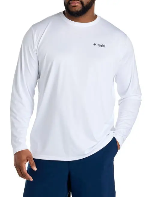 Columbia Big & Tall Long-sleeve Graphic T-shirt - White