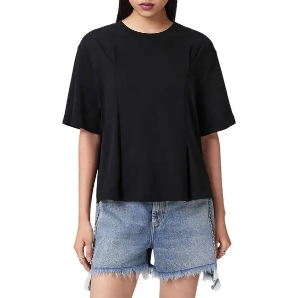 ALLSAINTS Sofia Lisa Boxy Graphic T-shirt - Black