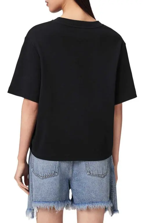 ALLSAINTS Sofia Lisa Boxy Graphic T-shirt - Black