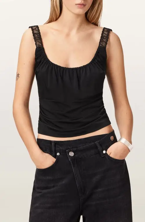 ALLSAINTS Celena Crop Tank - Black