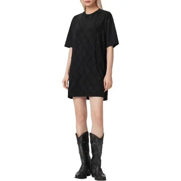 ALLSAINTS Darcy Beaded T-shirt Dress