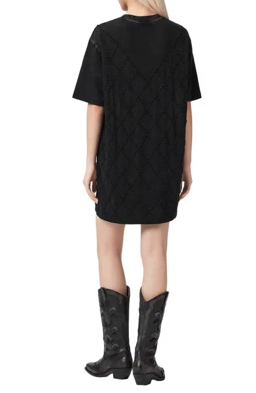 ALLSAINTS Darcy Beaded T-shirt Dress