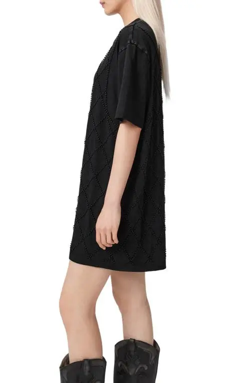 ALLSAINTS Darcy Beaded T-shirt Dress
