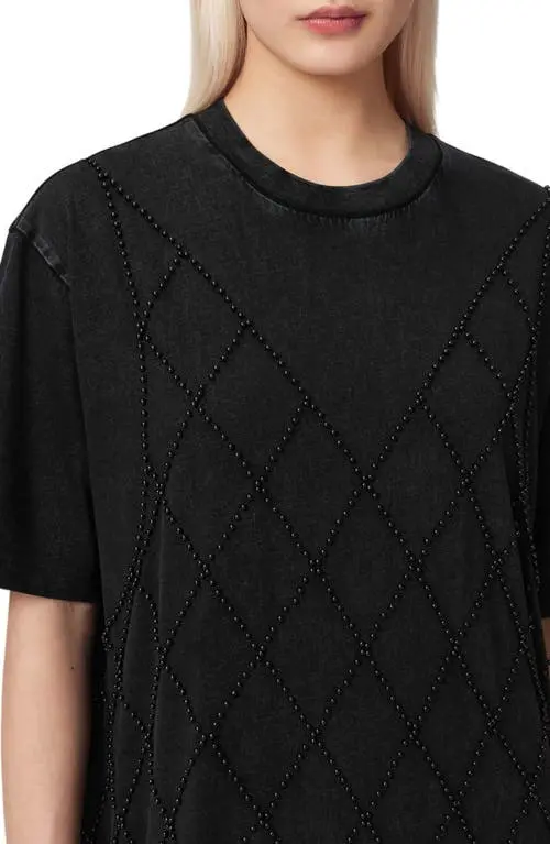 ALLSAINTS Darcy Beaded T-shirt Dress