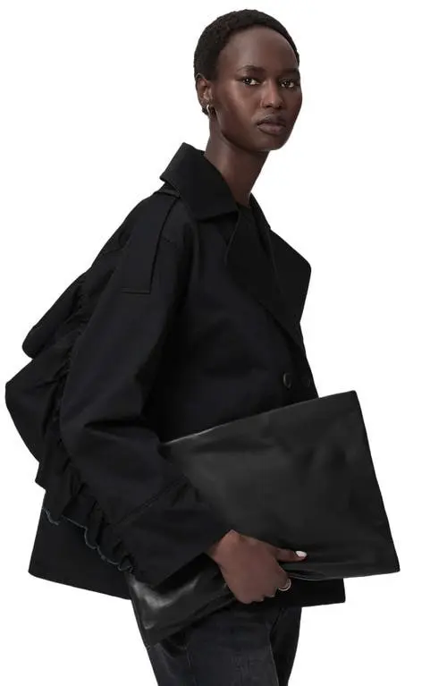 ALLSAINTS Large Bettina Leather Clutch