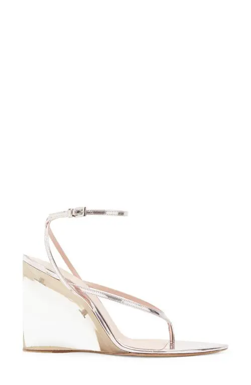 Alaïa Invisible Wedge Ankle Strap Sandal