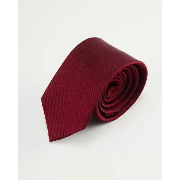 KNOTTERY & CO Mulberry Silk Twill Neck Tie - Burgundy