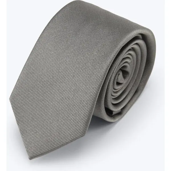 KNOTTERY & CO Mulberry Silk Twill Neck Tie - Grey