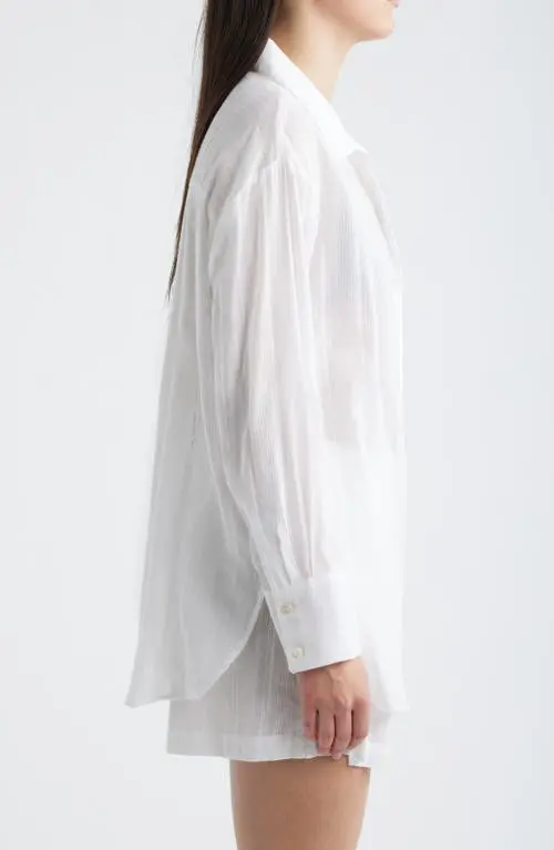 Nordstrom Textured Cotton Cover-up Shirt