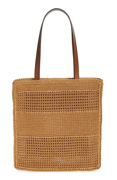 Moschino Logo Woven Shopper Tote - Hide