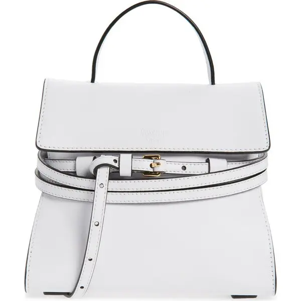 Moschino Small Tie Me Top Handle Bag - White