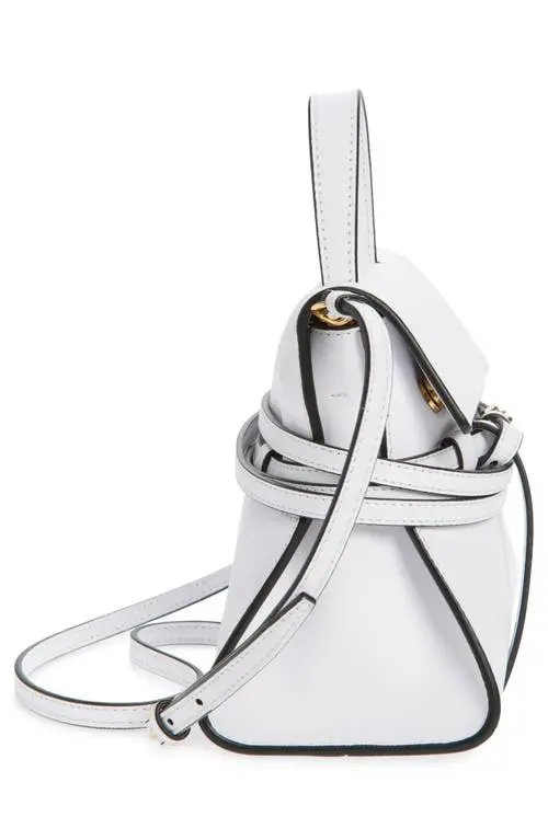 Moschino Small Tie Me Top Handle Bag - White