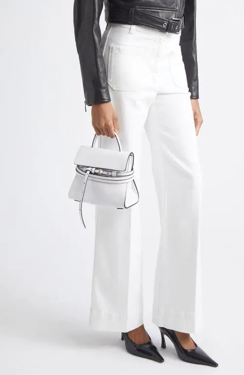 Moschino Small Tie Me Top Handle Bag - White