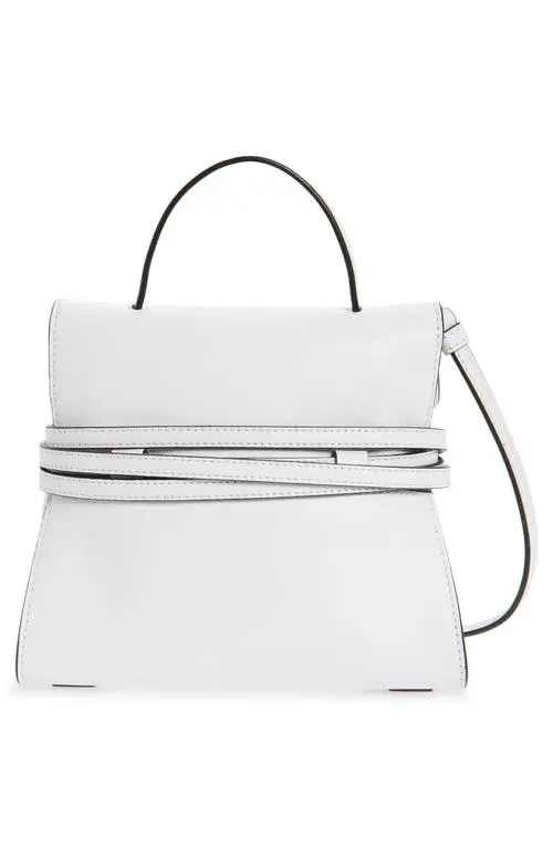 Moschino Small Tie Me Top Handle Bag - White