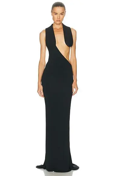 TOM FORD Asymmetric Backless Evening Gown