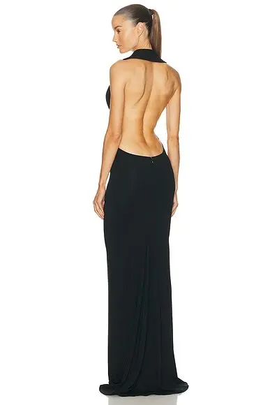 TOM FORD Asymmetric Backless Evening Gown