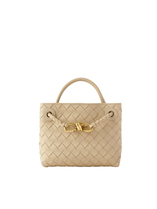Bottega Veneta Mini Andiamo Intrecciato Leather Tote - Neutrals