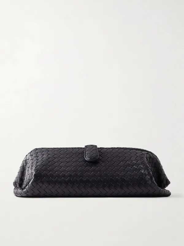 Bottega Veneta Lauren 1979 Intrecciato Leather Clutch - Blue