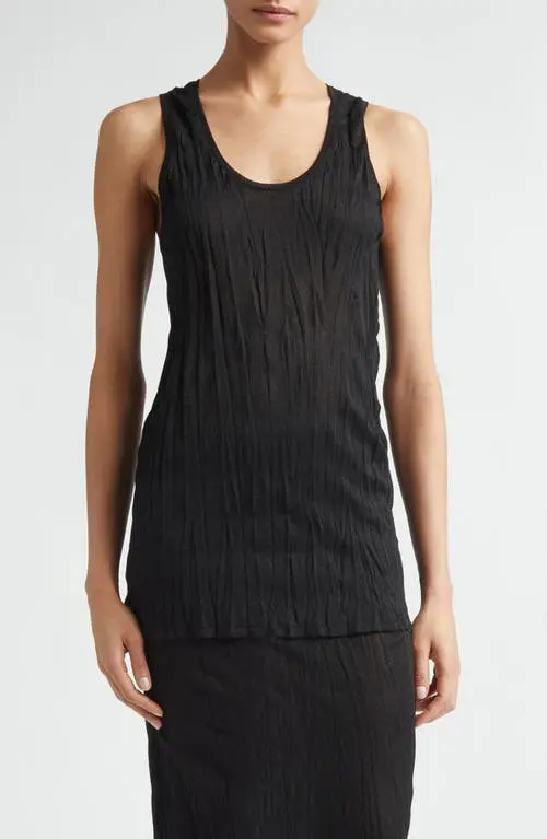 TOTEME Crinkled Sweater Tank - Black