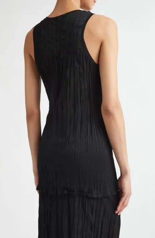 TOTEME Crinkled Sweater Tank - Black