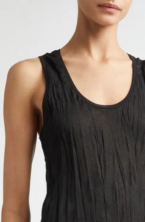TOTEME Crinkled Sweater Tank - Black