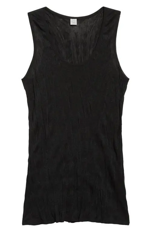 TOTEME Crinkled Sweater Tank - Black