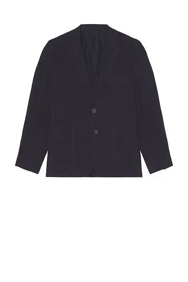 PERCIVAL Tailored Linen Blazer - Navy