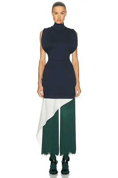 Alaïa Sleeveless Turtleneck Knit Dress
