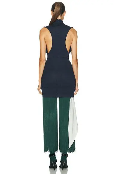 Alaïa Sleeveless Turtleneck Knit Dress
