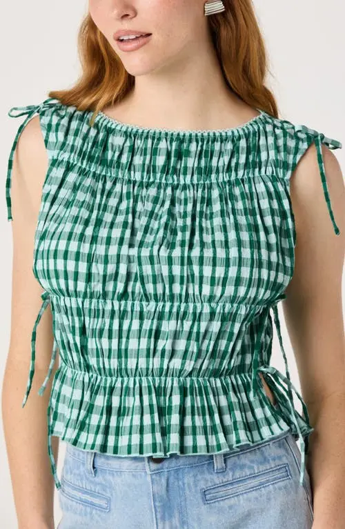 Astr The Label Bianca Gingham Sleeveless Top
