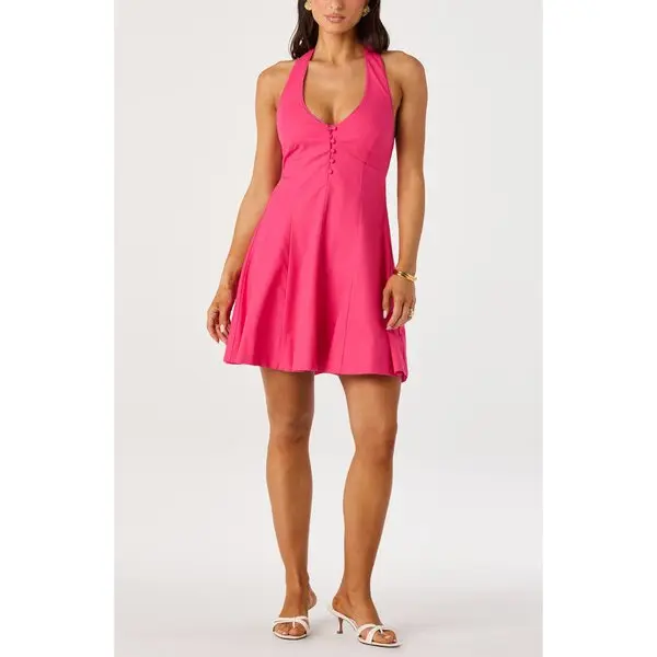 Astr The Label Esme Halter Mini Dress