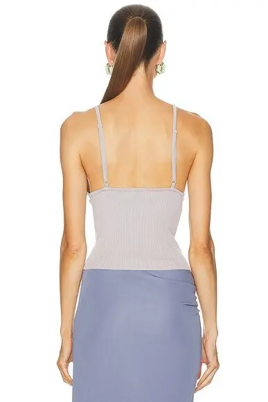 DEIJI STUDIOS Cross Panel Knit Top - Soft Lilac