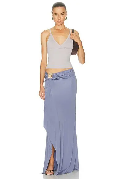DEIJI STUDIOS Cross Panel Knit Top - Soft Lilac