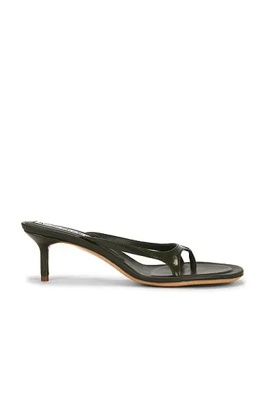 Acne Studios Beverly Kitten Heel Sandals - Thyme Green