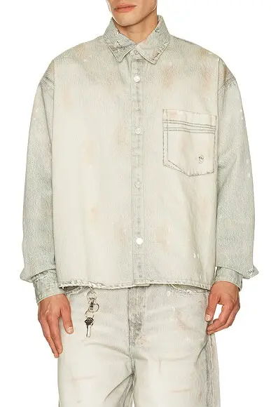 WON HUNDRED Maza Printed Denim Shirt