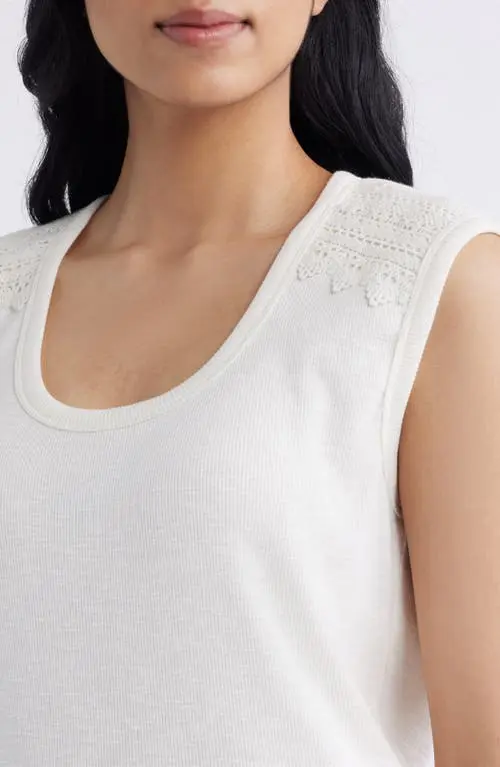 CITY BLUES Ribbed Acid Wash Tank - Cream