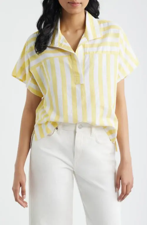 CITY BLUES Relaxed Stripe Shirt - Yellow