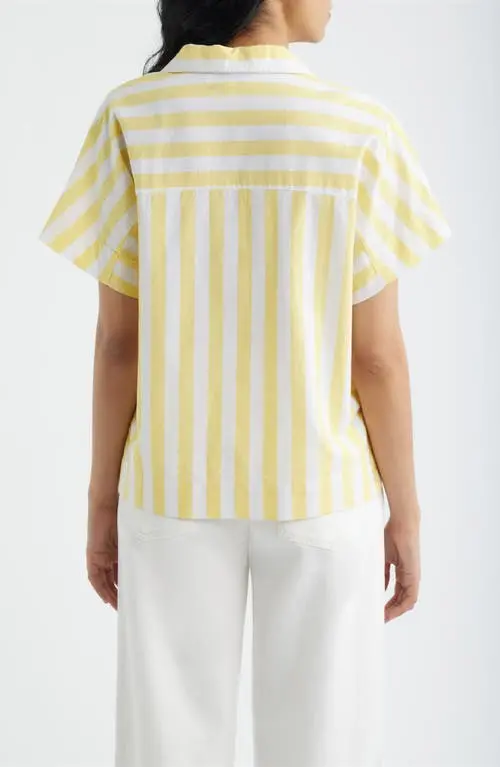 CITY BLUES Relaxed Stripe Shirt - Yellow