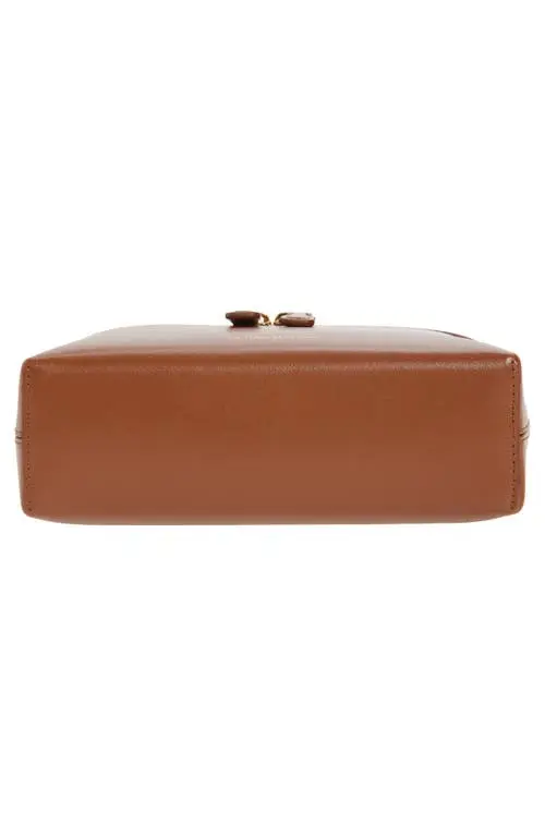 Victoria Beckham Vanity Case Leather Crossbody Bag - Dark Tan