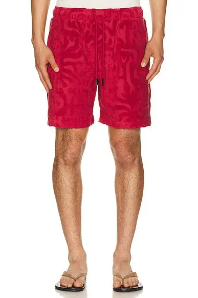 Oas Porto Terrycloth Shorts - Red