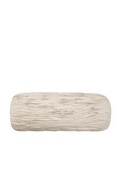 FERM LIVING Falda Smocked Bolster Cushion - Undyed