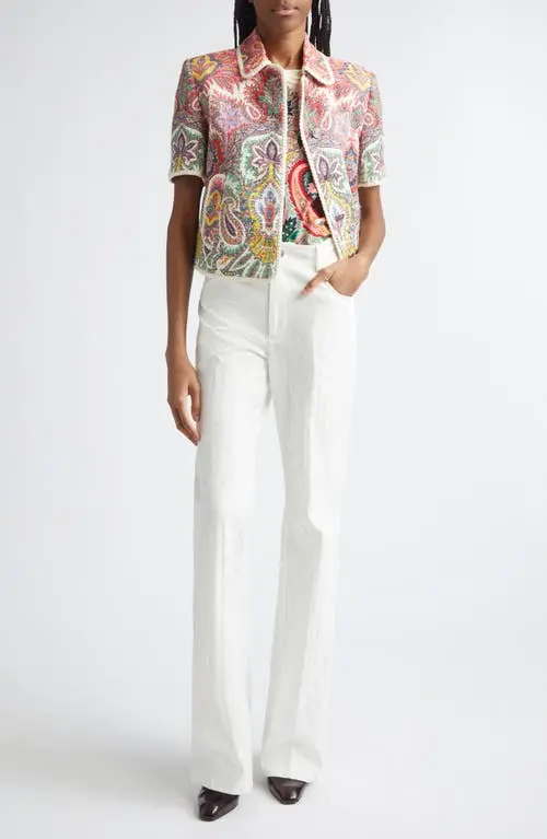 Etro Stretch Cotton Flare Trousers