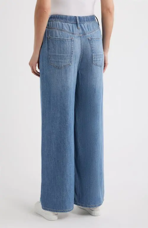 CITY BLUES Drawstring Wide Leg Jeans