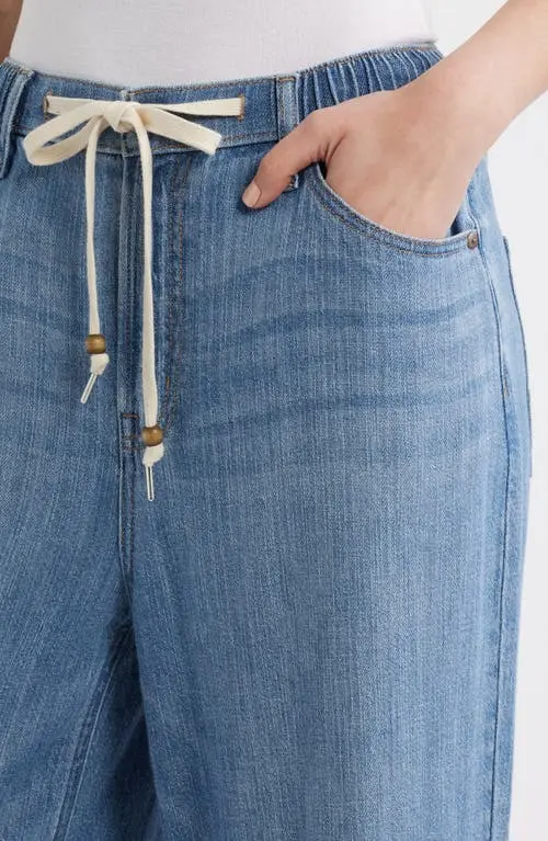 CITY BLUES Drawstring Wide Leg Jeans