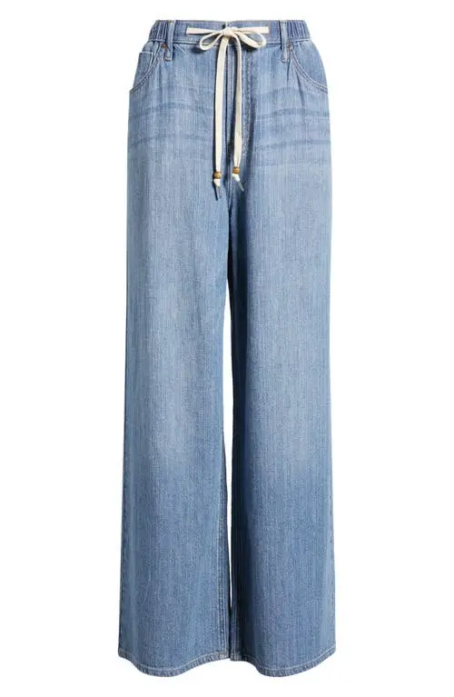 CITY BLUES Drawstring Wide Leg Jeans