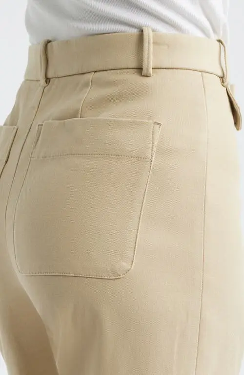 Spanx Easy Flare Crop Cotton Blend Pants - Sandbar