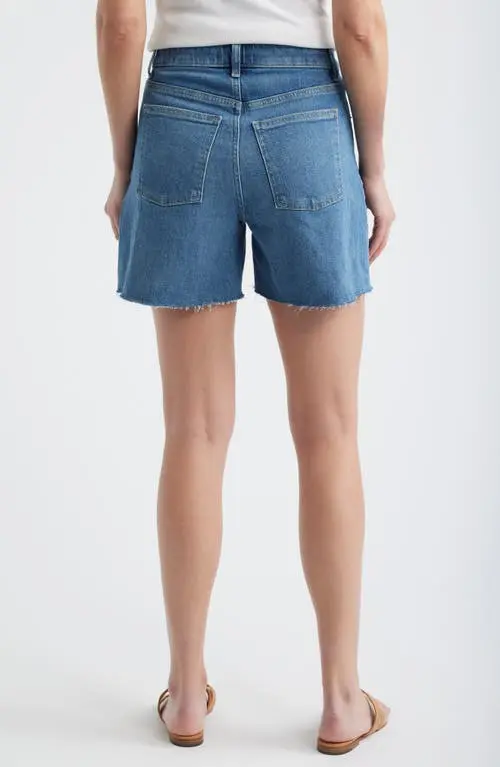 Spanx High-waisted Denim Cutoff Shorts