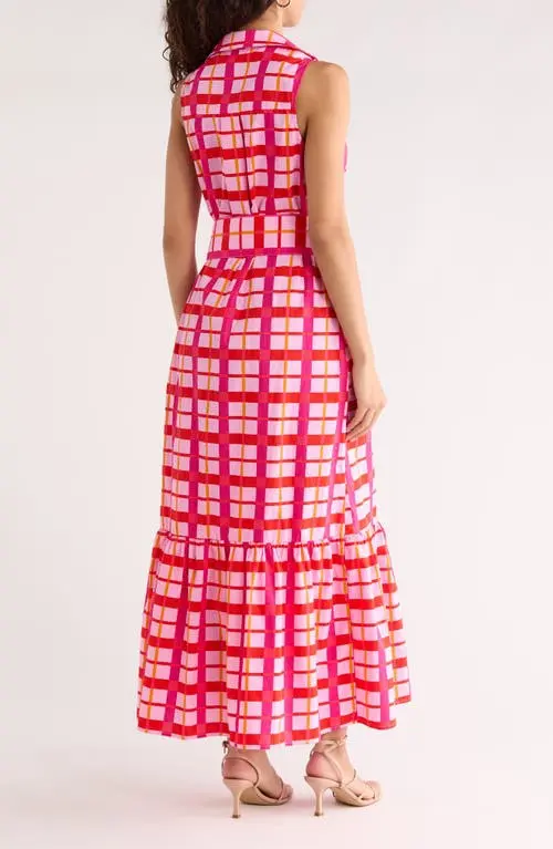 SUGARLIPS Plaid Sleeveless A-line Dress