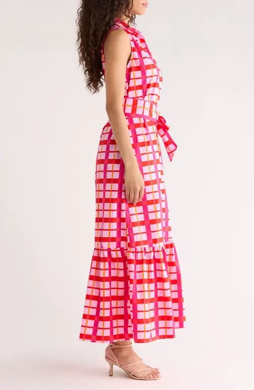 SUGARLIPS Plaid Sleeveless A-line Dress